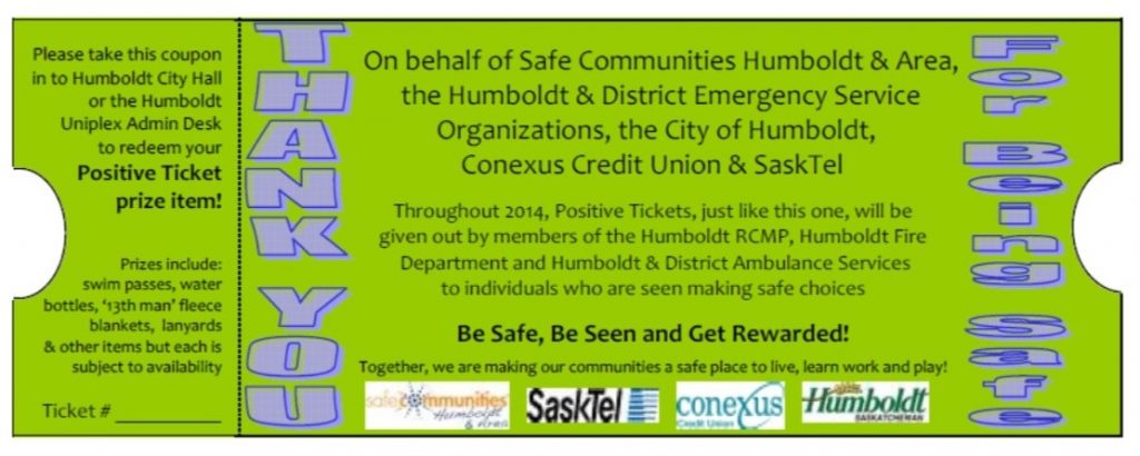 2014 Positive Ticketing Campaign – Safe Communities