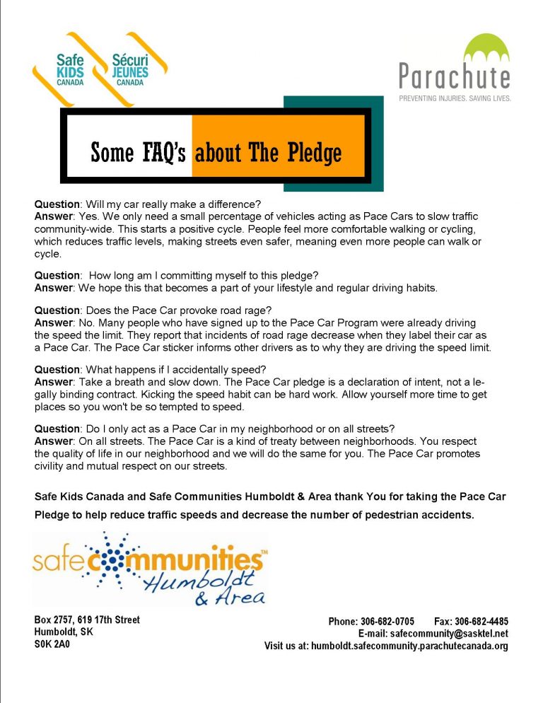 Pace Car Program FAQ’s & Stats – Safe Communities