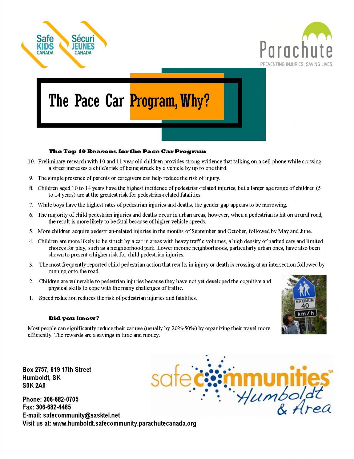 Pace Car Program FAQ’s & Stats – Safe Communities